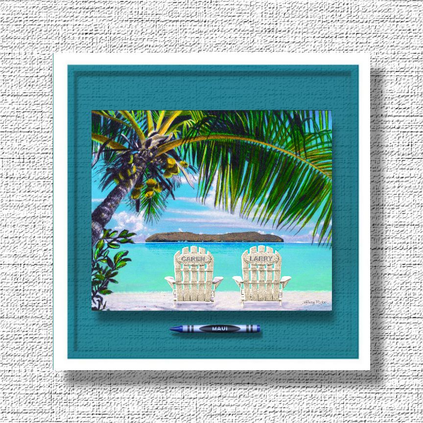 PERSONALIZED BEACH CHAIRS Crayon Collectible *NEW Choose Maui, Waikiki