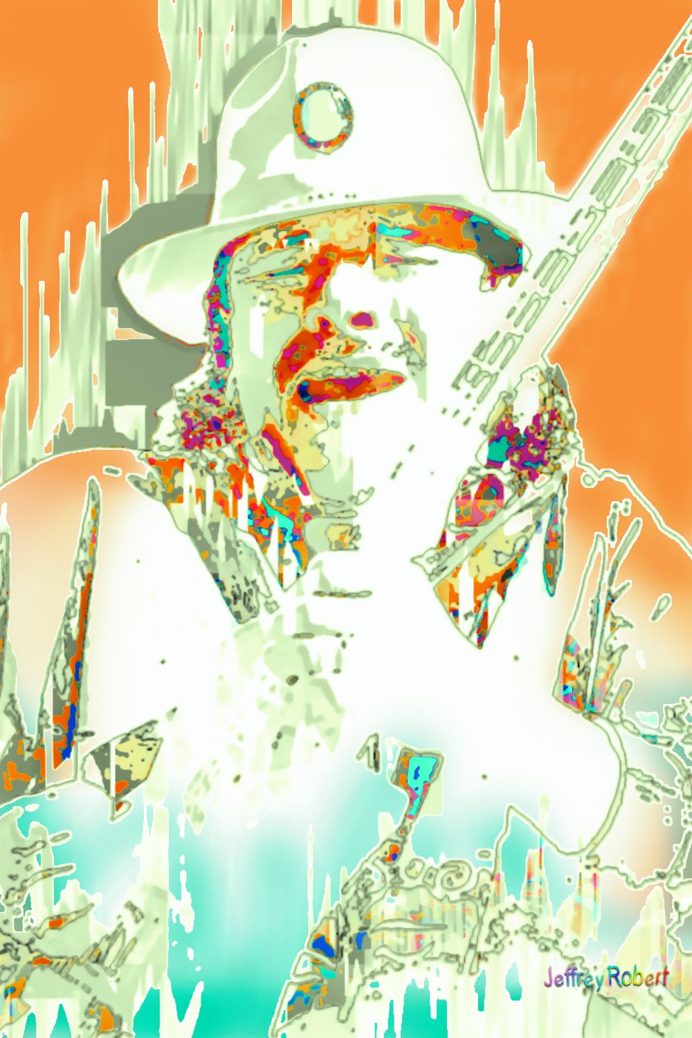 SANTANA Pop Crayon Art